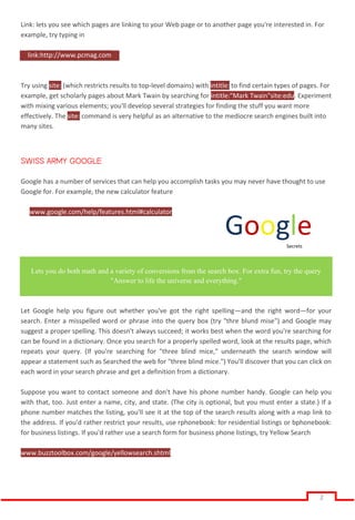 20 great google secrets | PDF | Search | Internet