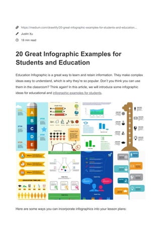 20 Great Infographic Examples for Students and Education _ by Justin Xu ...