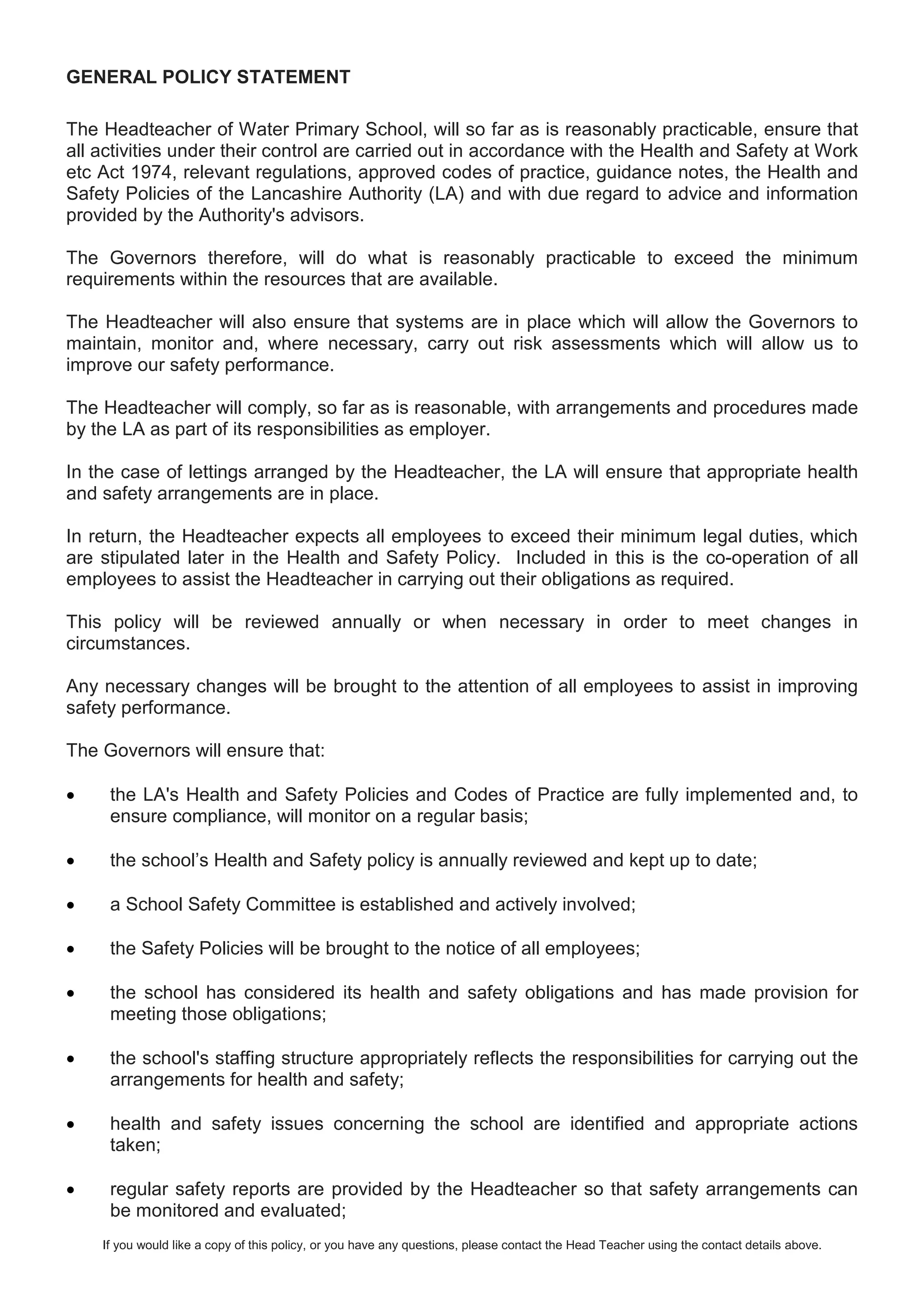 20 health & safety policy 9.10