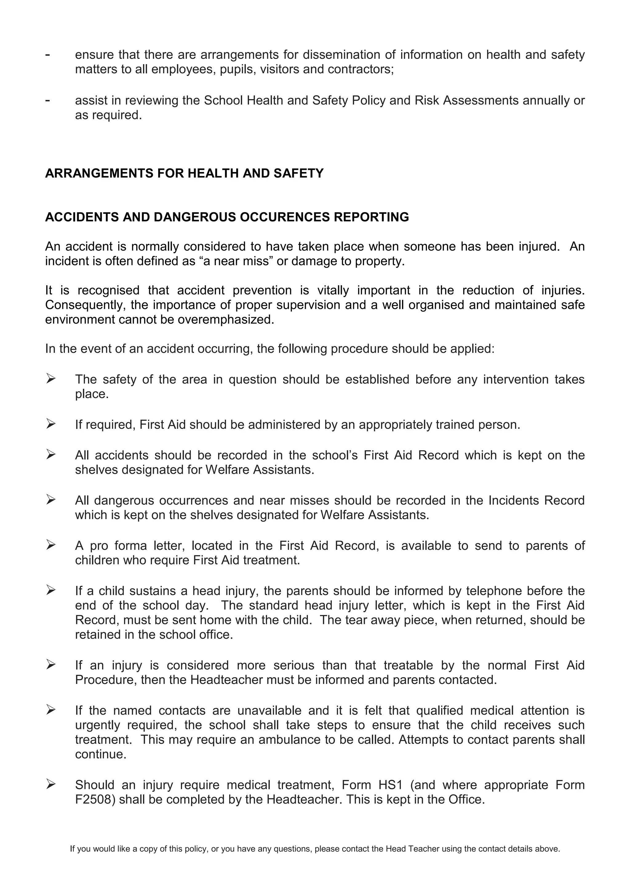 20 health & safety policy 9.10
