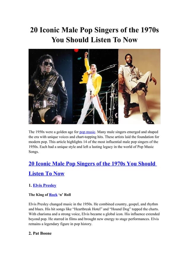20 Iconic Male Pop Singers of the 1970s You Should Listen To Now.docx