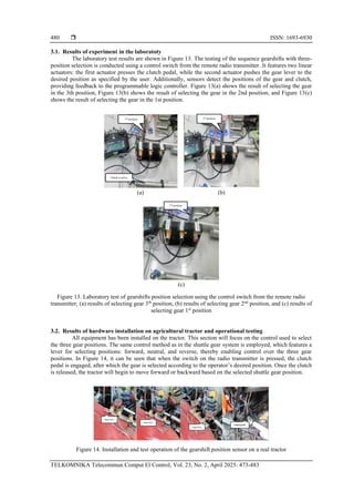 Three-position gearshifts remote control for agricultural tractors | PDF