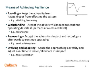 Resiliency in Systems Engineering | PDF