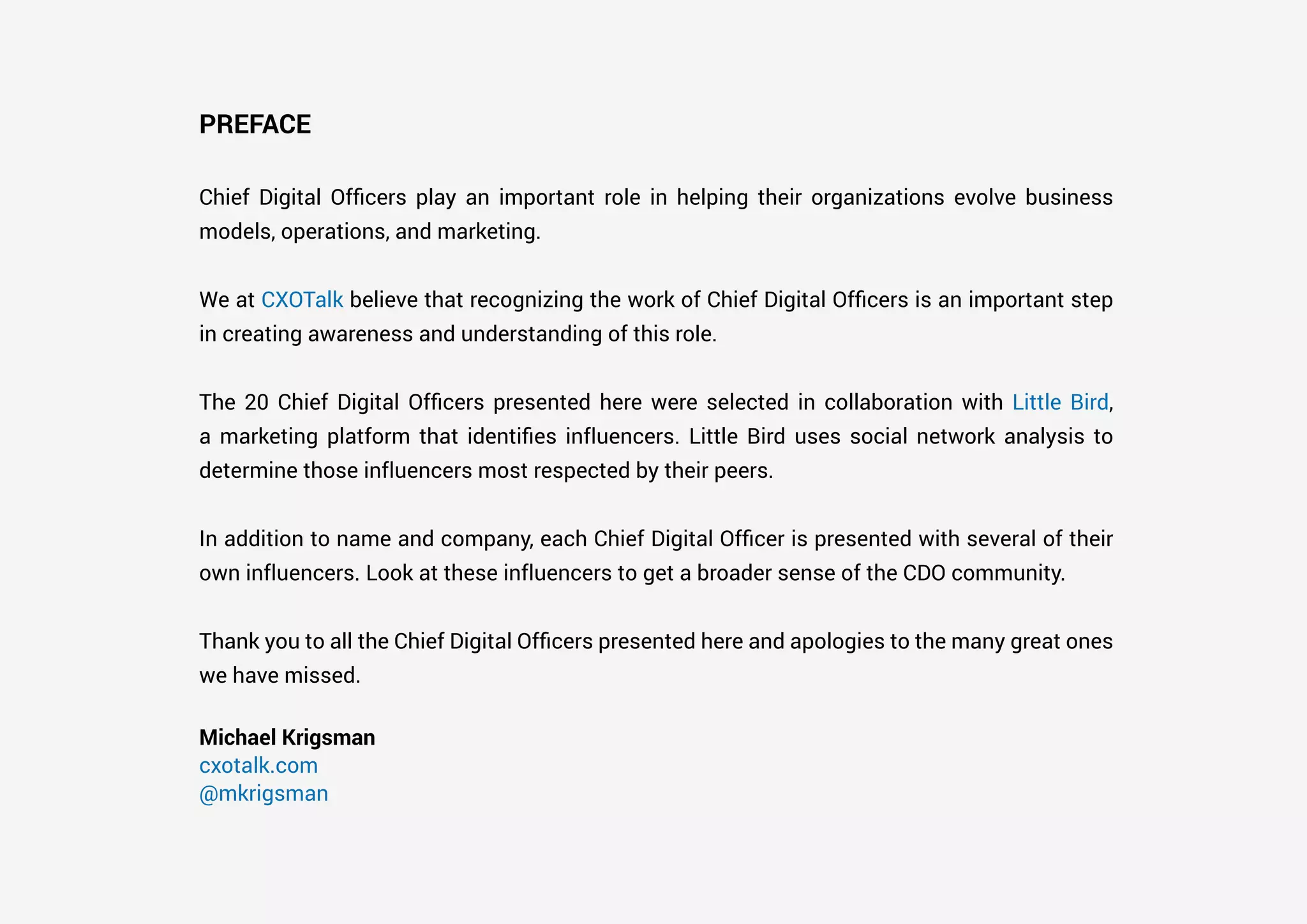 CXOTalk: 20 Influential Chief Digital Officers | PPT