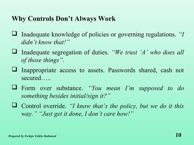 Internal control & compliance | PPT