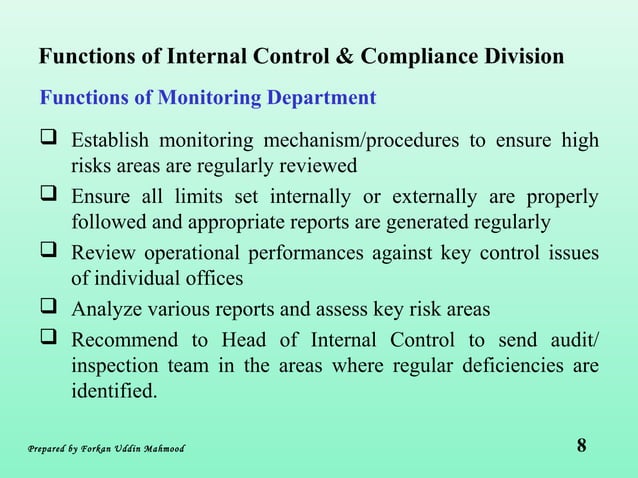 Internal control & compliance | PPT