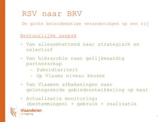 20 jaar RSV. Van structuurplanning naar beleidsplanning. Peter Cabus | PDF