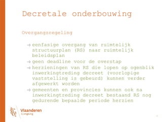 20 jaar RSV. Van structuurplanning naar beleidsplanning. Peter Cabus | PDF