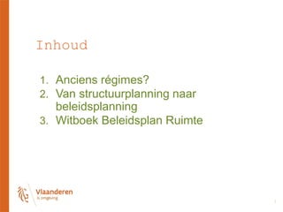 20 jaar RSV. Van structuurplanning naar beleidsplanning. Peter Cabus | PDF