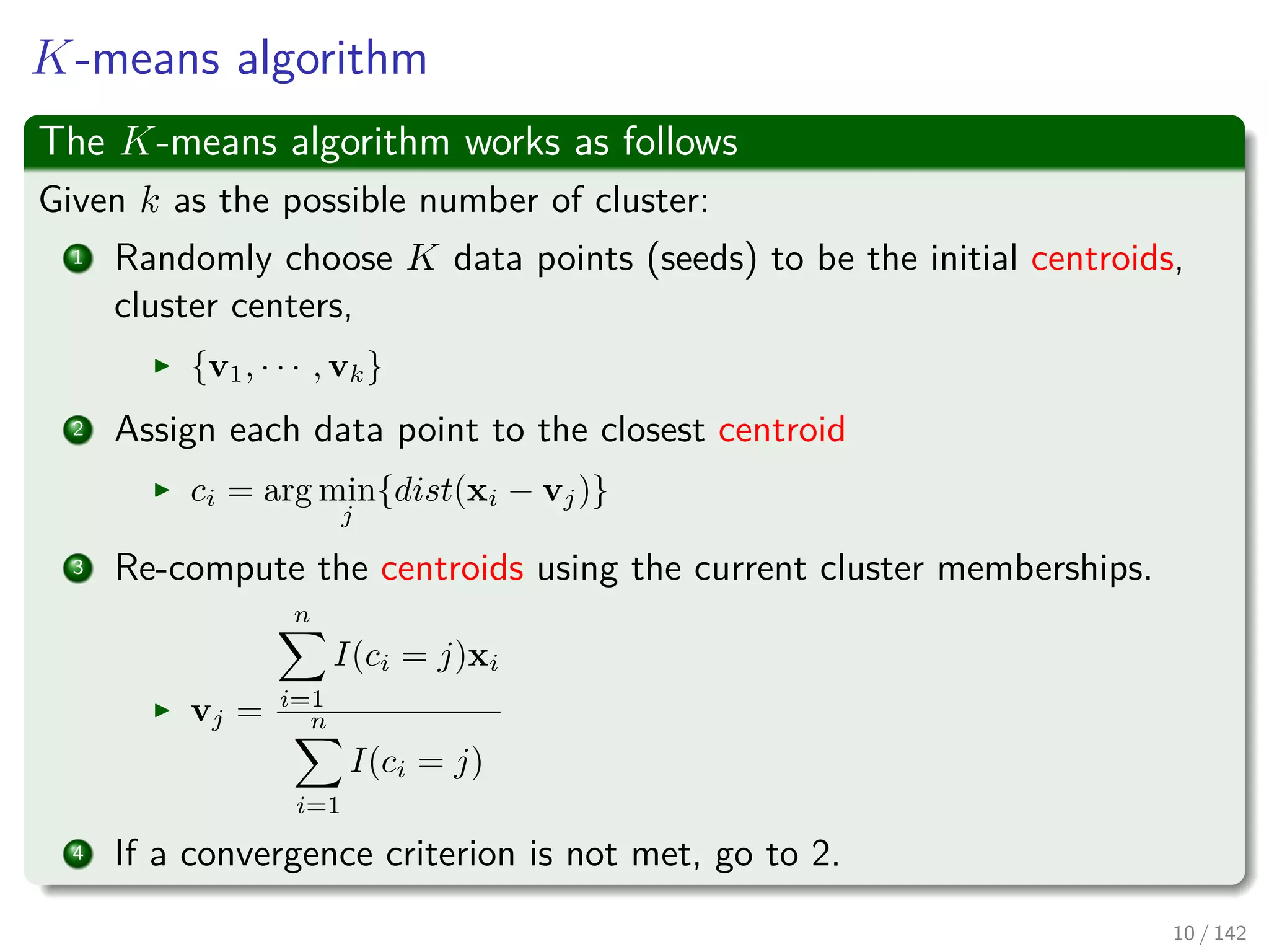 20 k-means, k-center, k-meoids and variations | PPT