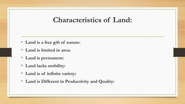 Land (Natural Resources) | PPTX | Agriculture | Industries