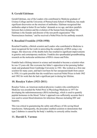 20 significantly Brave Leaders who contributed to Medicine | CIO Women ...