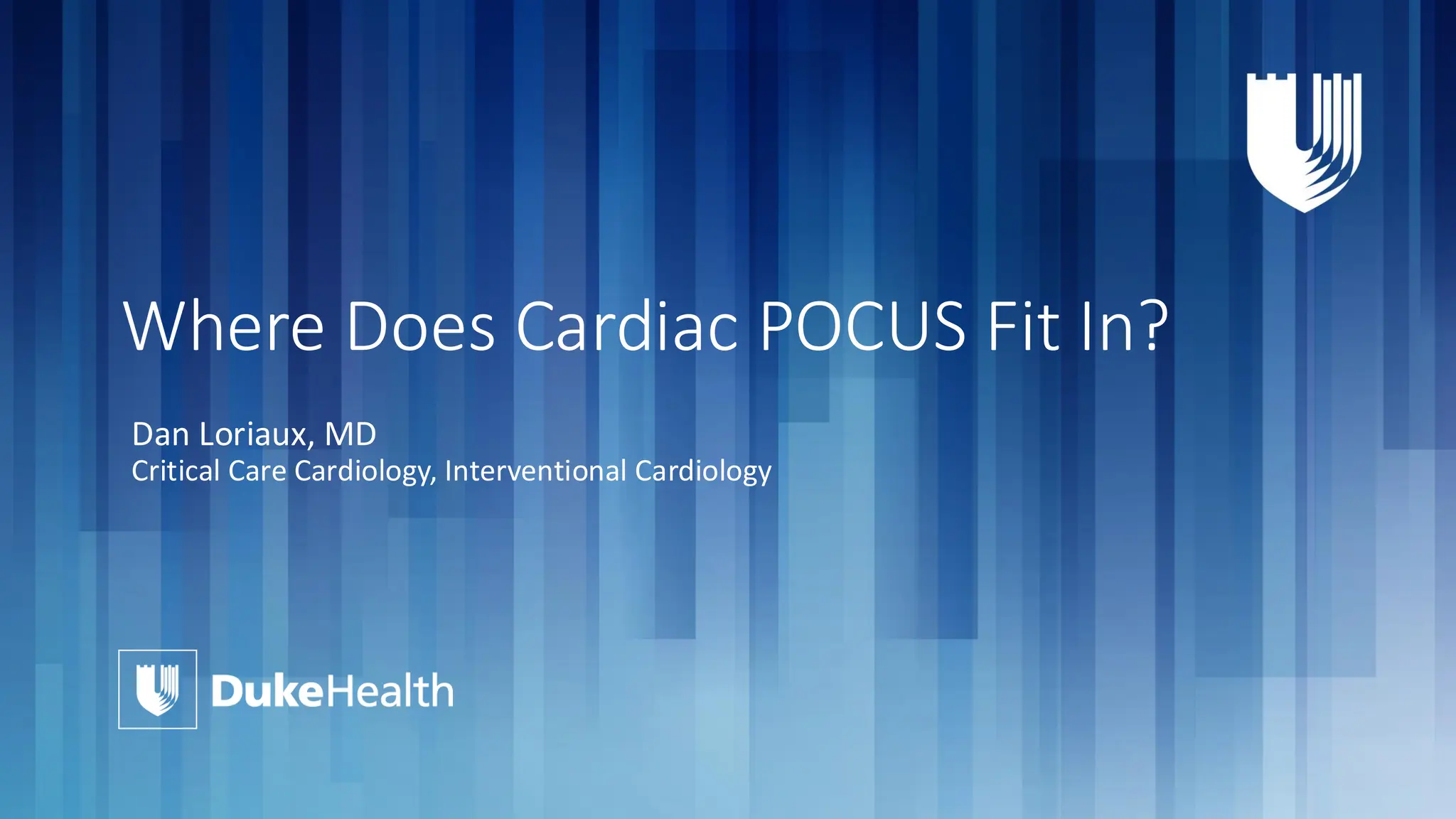 Where Does Cardiac POCUS Fit In? (Cardiac Imaging Symposium) | PDF