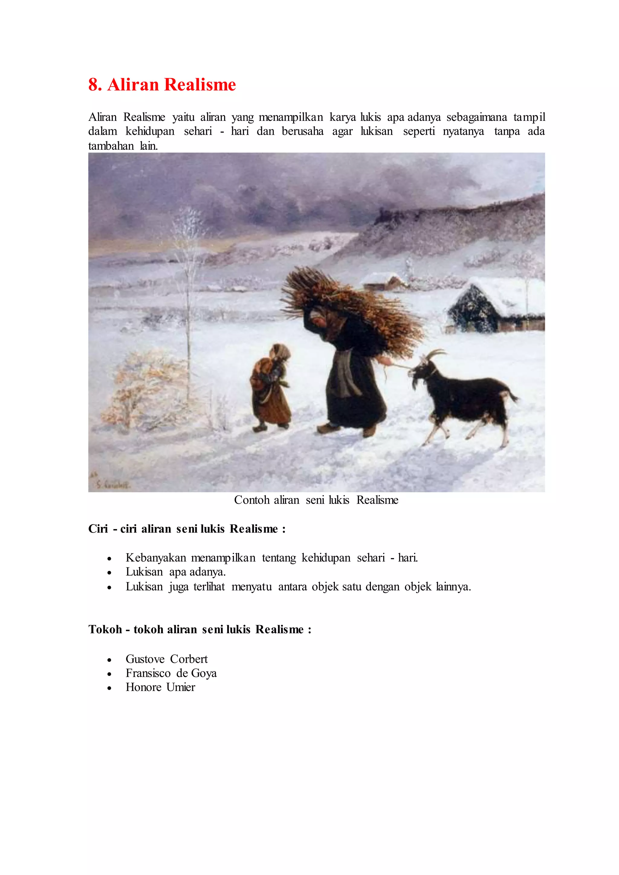 20 macam aliran seni lukis | PDF