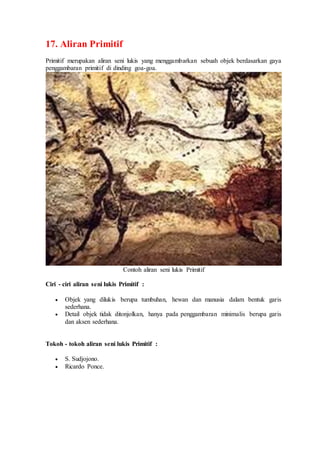 20 macam aliran seni lukis | DOCX