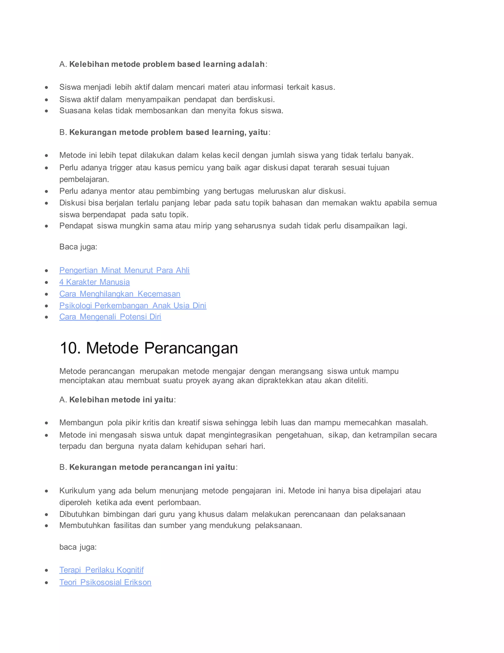 20 macam macam metode pembelajaran | PDF