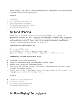 20 macam macam metode pembelajaran | PDF