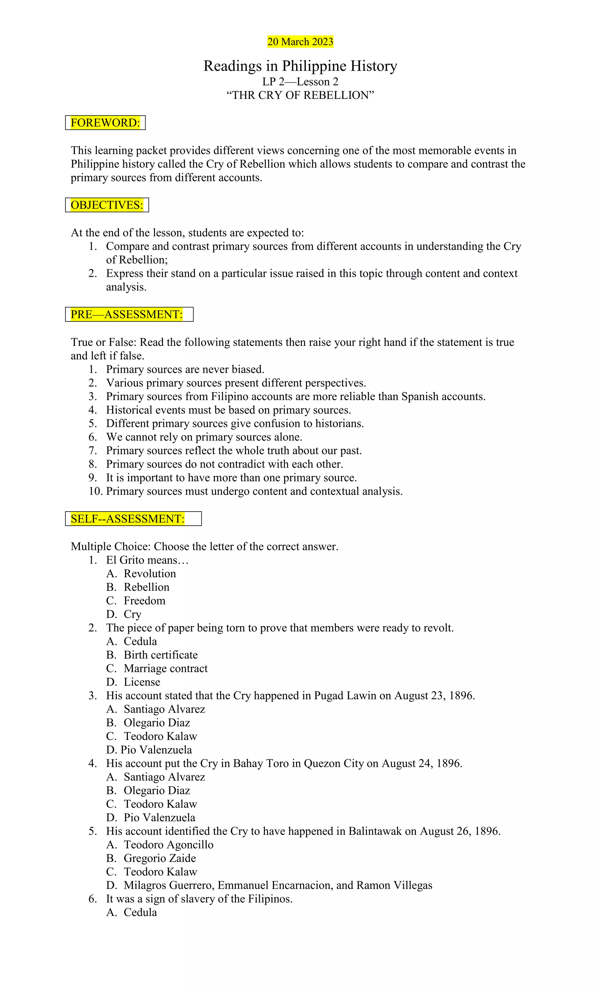 20 march 2023 CRY OF REBELLION.doc