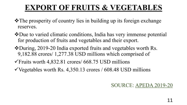 major fruits and vegetables crop in India 2019-20 | PPTX | Agriculture ...