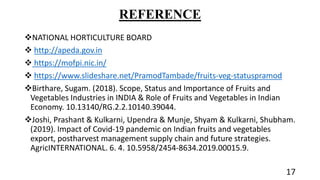 major fruits and vegetables crop in India 2019-20 | PPTX