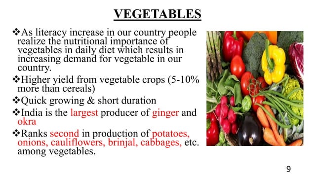 major fruits and vegetables crop in India 2019-20 | PPTX