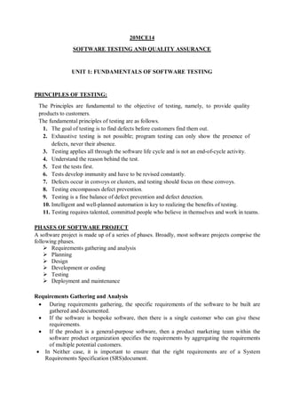 20MCE14_Software Testing and Quality Assurance Notes.pdf