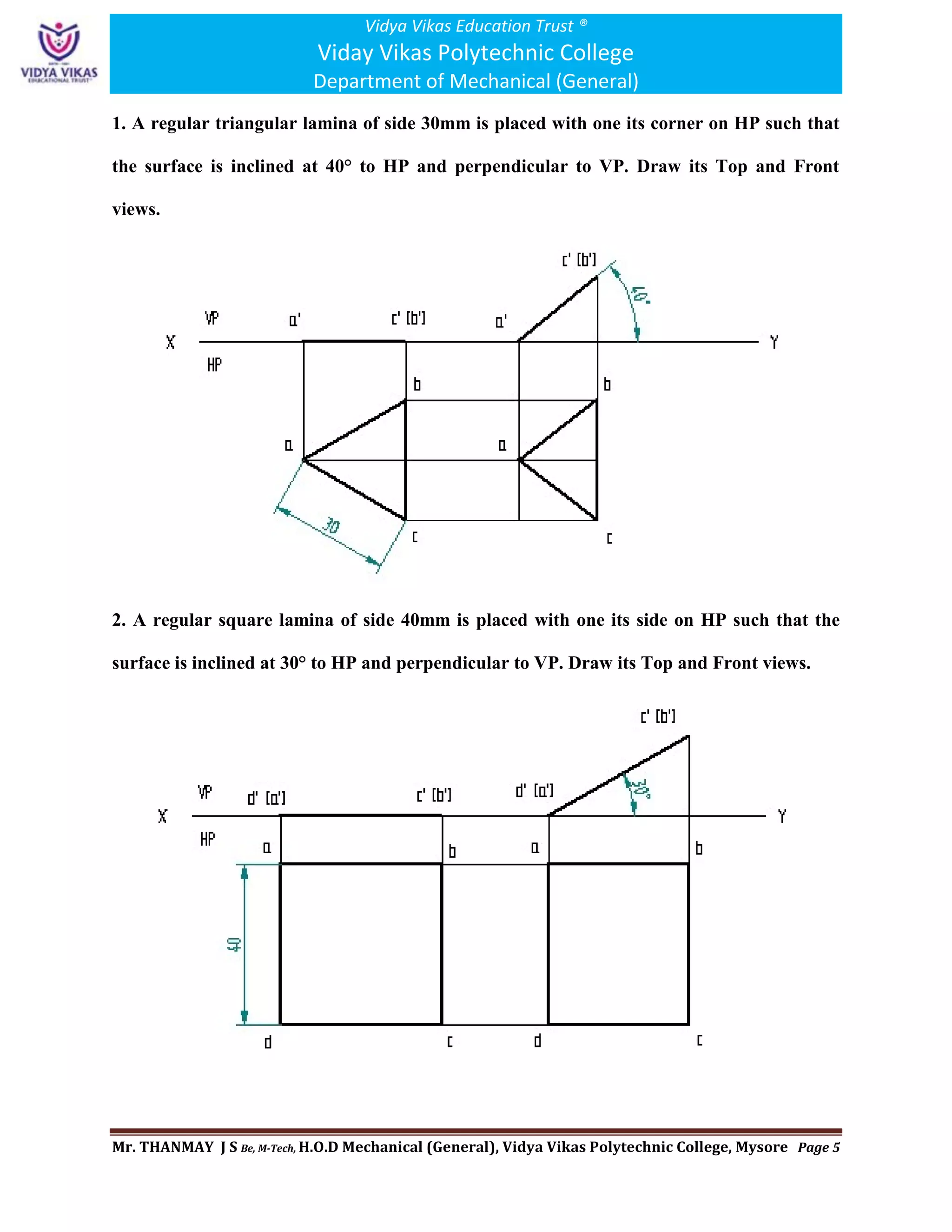 Computer Aided Engineering Drawing 20ME12P Unit – 02 Part 03 ...