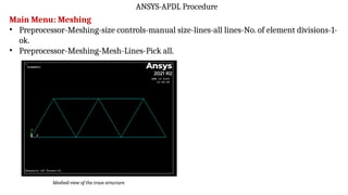 20ME68_Analysis of Trusses BY ANSYS .pptx