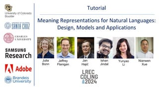 Meaning Representations for-Natural Languages Design, Models, and ...