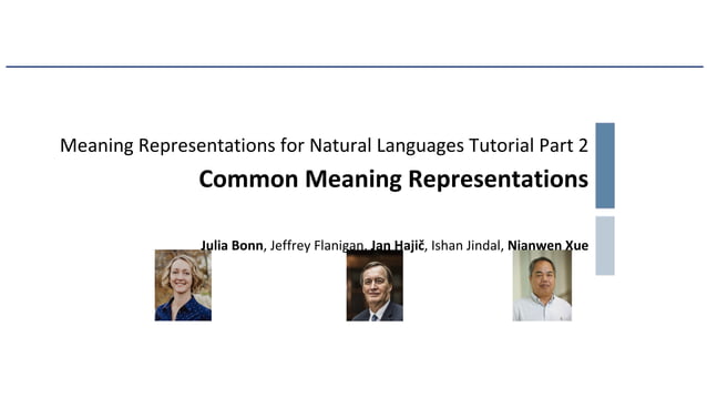Meaning Representations for-Natural Languages Design, Models, and ...