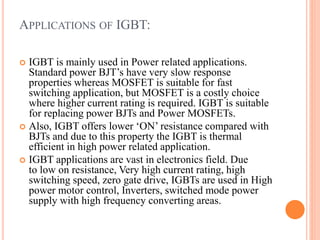 IGBT and their Characteristics | PPTX