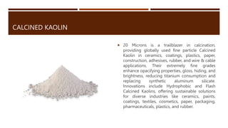 Unveiling the Excellence of Calcined Kaolin Manufacturing in India | PPTX