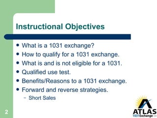 What You Should Know About 1031 Exchanges | PPT
