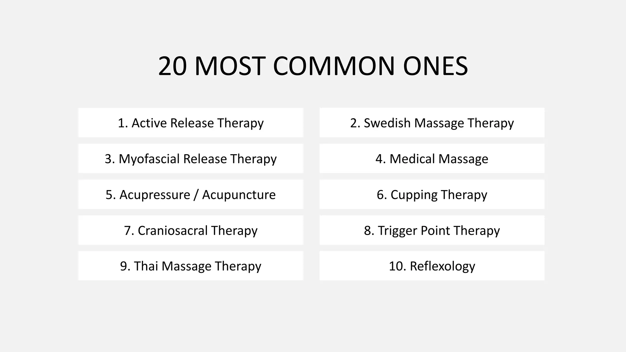 20 Main Massage and their Benefits Explained | PPTX