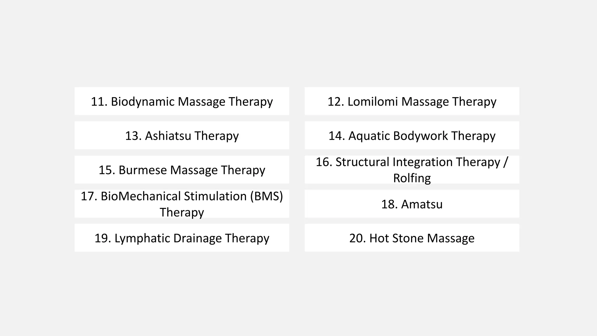 20 Main Massage and their Benefits Explained | PPTX
