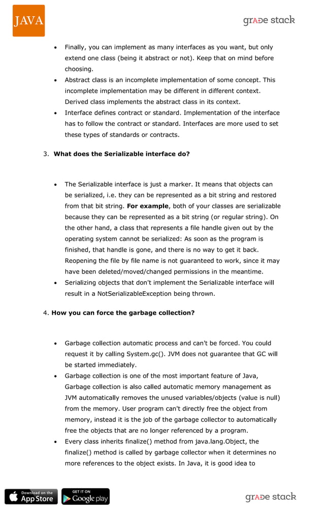 20 most important java programming interview questions | PDF