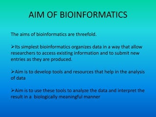 Databases in Bioinformatics | PPTX