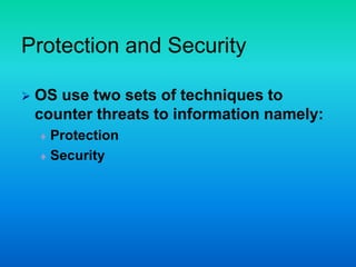 Security & Protection in Operating System | PPTX