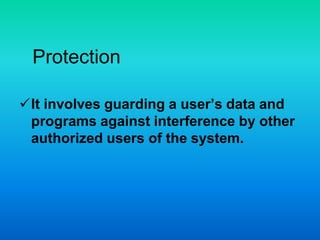 Security & Protection in Operating System | PPTX