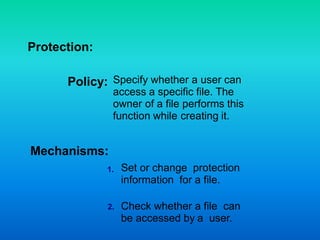 Security & Protection in Operating System | PPTX