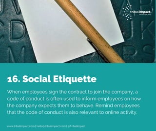 20 Must Have Guidelines for Employee Social Media | PPT