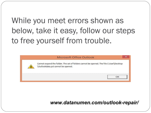 3 Methods to Fix Outlook Error "Cannot expand the folder" | PPT | IT ...