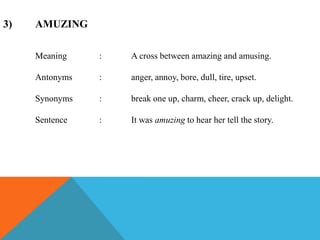 20 new words | PPTX | Alcoholic Beverages | Food & Drink