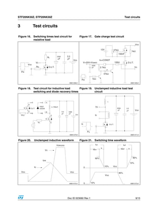 Original N-CHANNEL Mosfet STP20NK50Z 20NK50 20A 500V TO-220 New ...