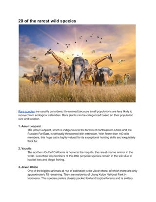 20 of the rarest wild endangered species.pdf