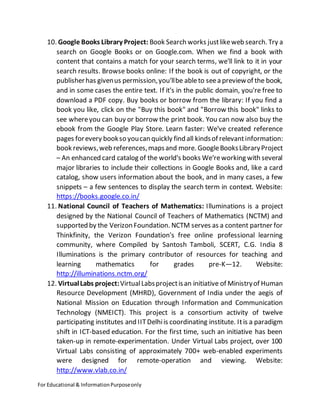 20 Open Educational Resources For Educators | DOCX