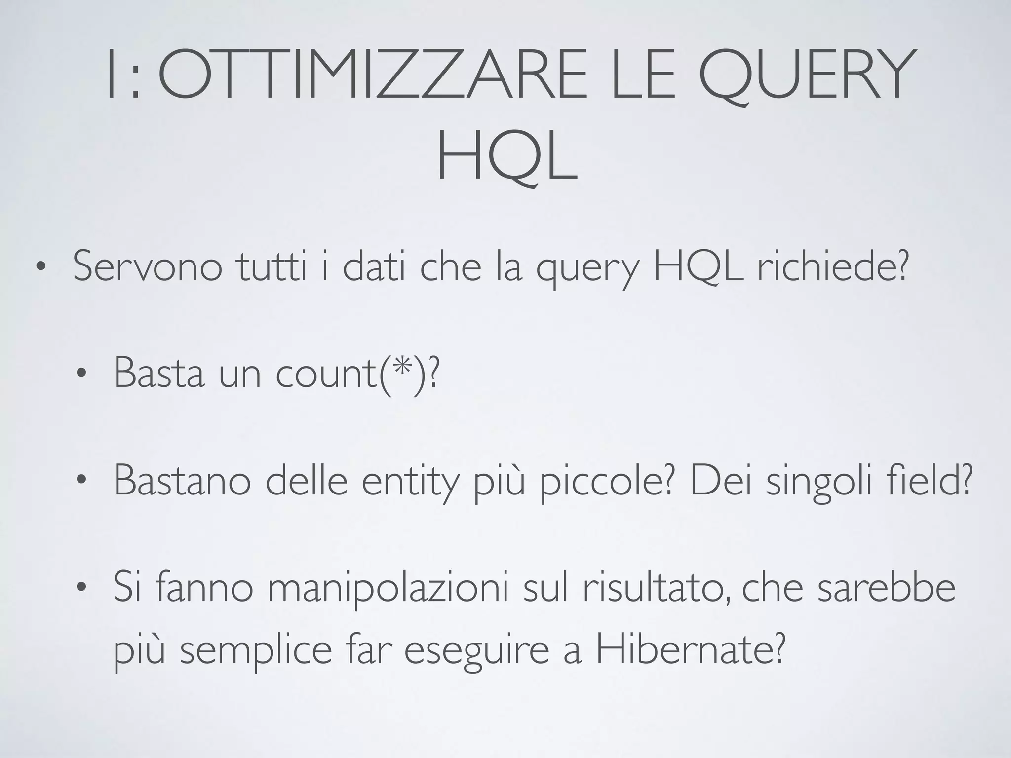 20 - Ottimizzare le query | PDF