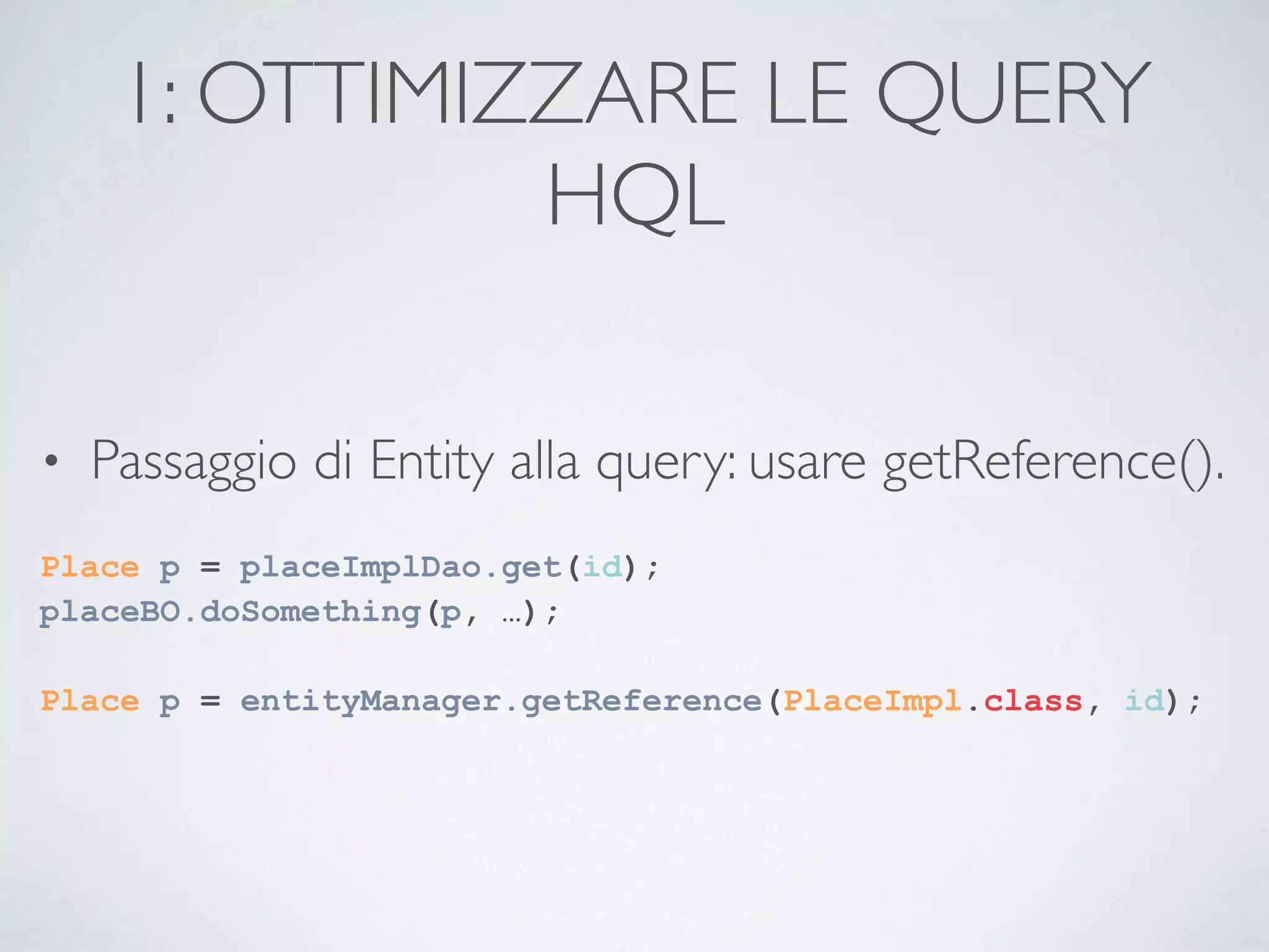 20 - Ottimizzare le query | PDF