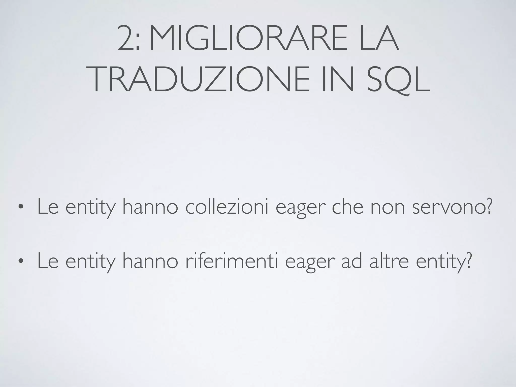 20 - Ottimizzare le query | PDF