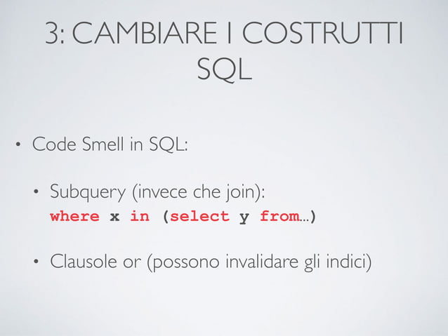 20 - Ottimizzare le query | PPT | Free Download